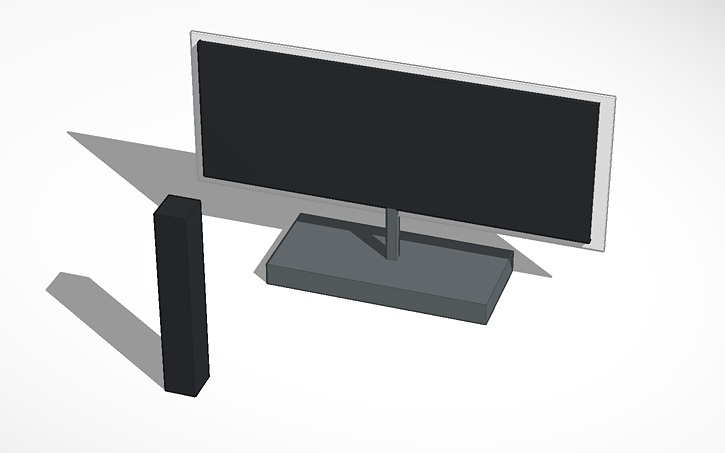 3D design flat screen tv | Tinkercad