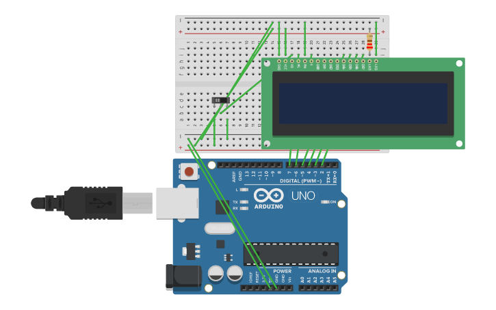 Circuit design quiz lcd 16 - Tinkercad