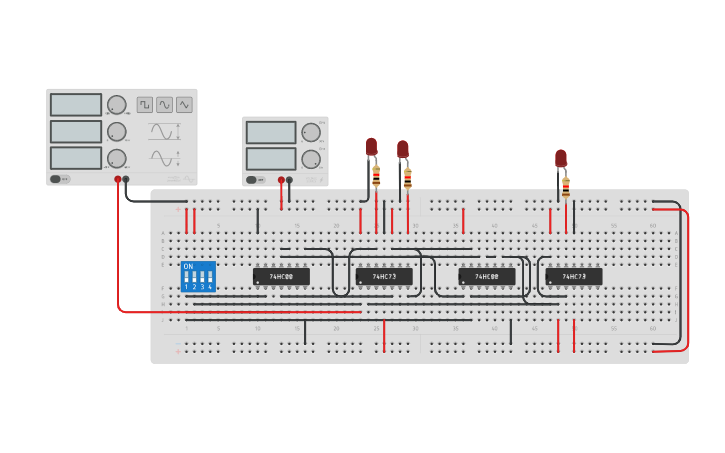 Circuit Design 3 Bit Asynchronous Updown Counter Tinkercad 4160
