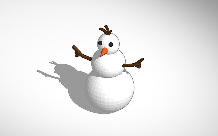 3D design Snowman - Tinkercad