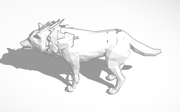 3D design White wolf | Tinkercad