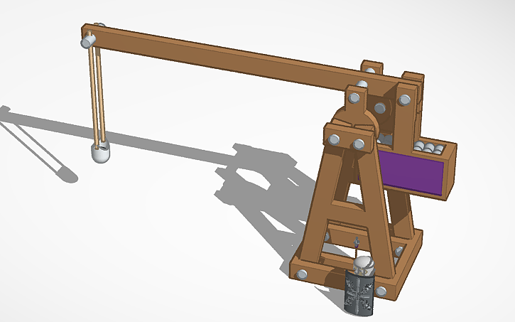 3D design Trebuchet - Tinkercad