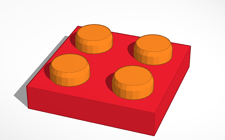 3D design Lego brick 02 | Tinkercad