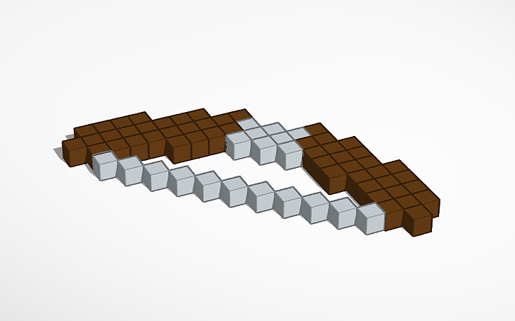 3D design minecraft bow - Tinkercad