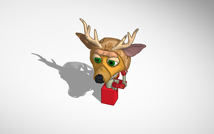 3D design deer animatronic - Tinkercad