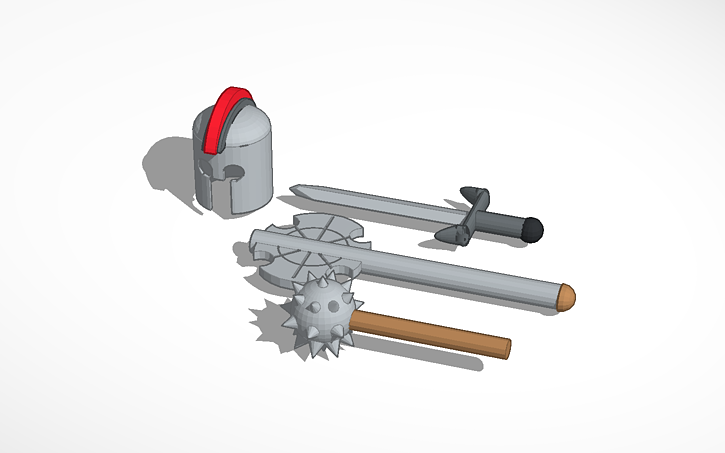 3D design # seven scrolls warrior weapons | Tinkercad