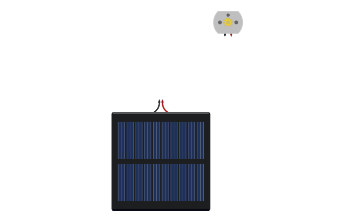 Circuit design Lesson 2-Spinning a motor with a solar cell - Tinkercad