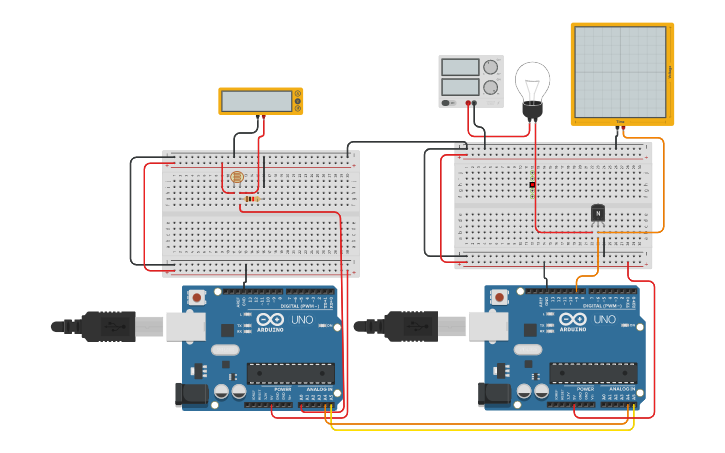 Circuit Design Illumination Control System Tinkercad