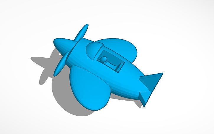 3D design simple one engine plane | Tinkercad