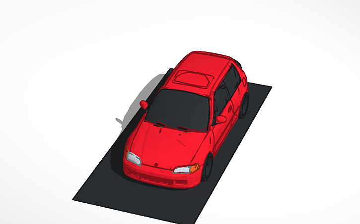 3D design Honda civic hatchback 93 - Tinkercad