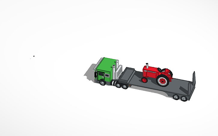 3D design Truck and trailer - Tinkercad