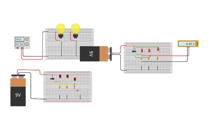 Circuit design circuitos en paralelo | Tinkercad