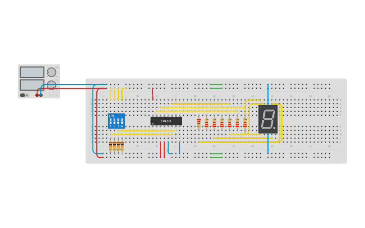 Circuit Design Decodificador Bcd 7seg Tinkercad