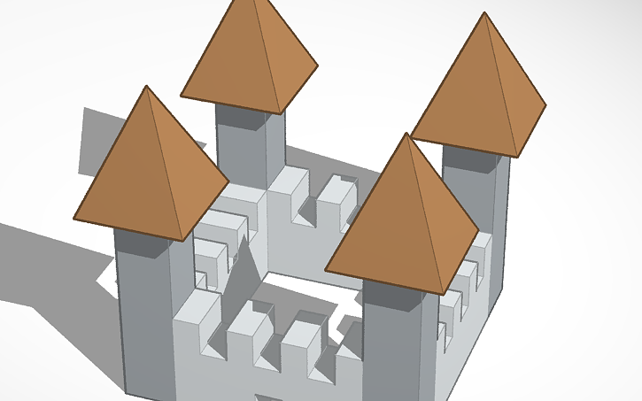 3D design Castle Walls - Tinkercad