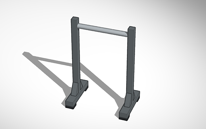 3D design hanging bar - Tinkercad