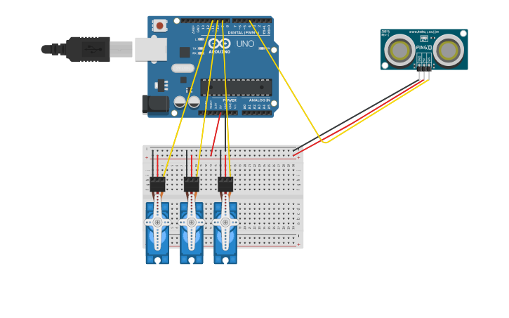 Circuit design Rock Paper Scissors Circ | Tinkercad