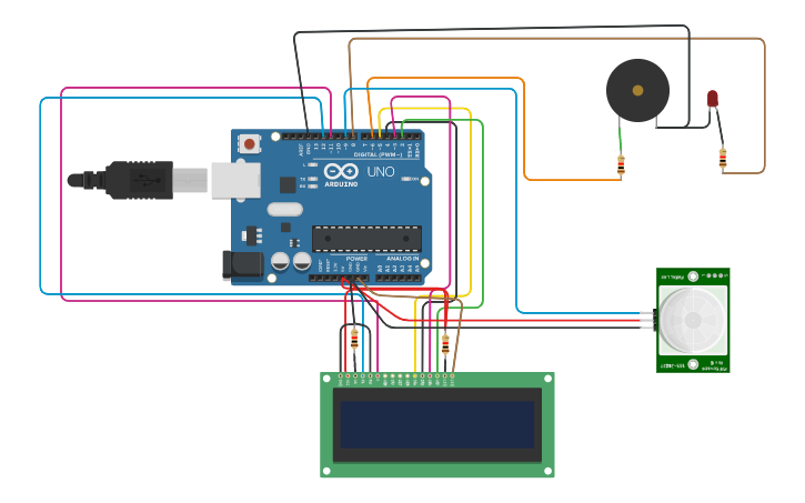 Circuit design Villo_MOTION SENSOR - Tinkercad