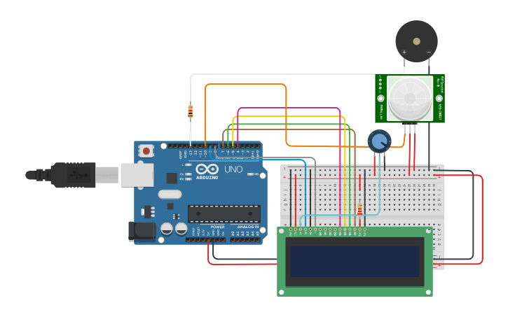 Circuit design RPG Themed Welcome System - Tinkercad