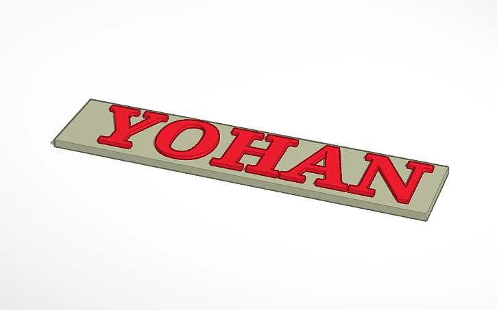 3D design Yohan | Tinkercad
