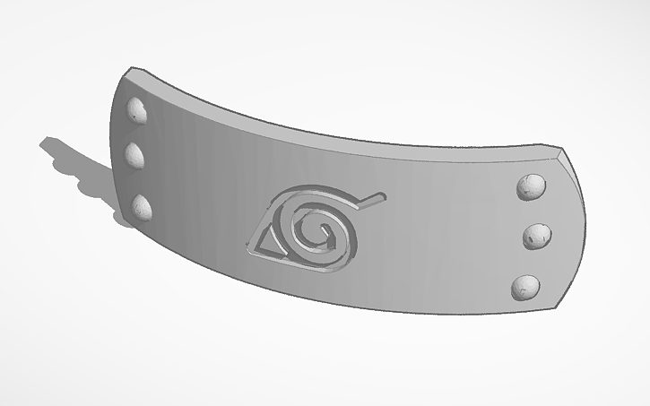 3D design Naruto Headband - Tinkercad