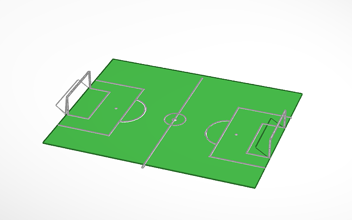 3D design Football pitch - Tinkercad