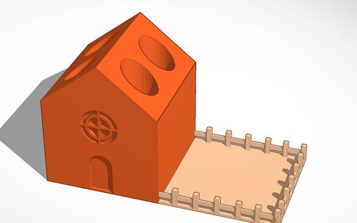 3D design The House Pen Holder for 3D Printing | Tinkercad