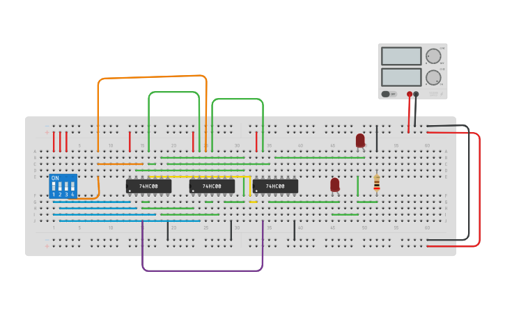Circuit design Full_adder - Tinkercad