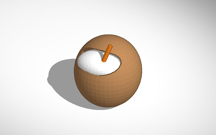 3D design coconut - Tinkercad