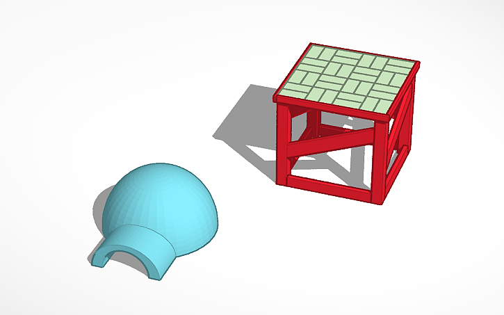 3D design Pizza oven final - Tinkercad