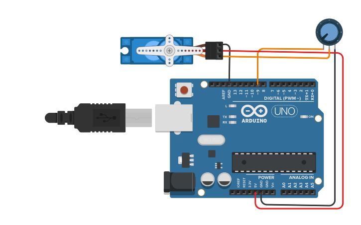 Circuit Design Εργασία 3η Arduino Servo Potentiometer Tinkercad