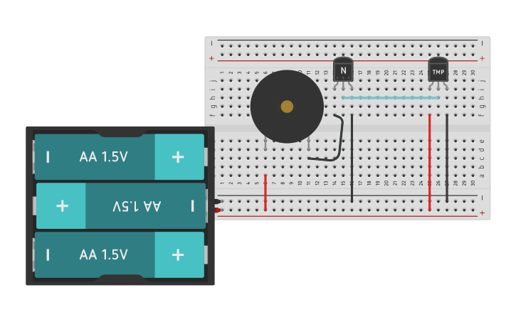 Circuit design TMP-36 Sensor | Tinkercad