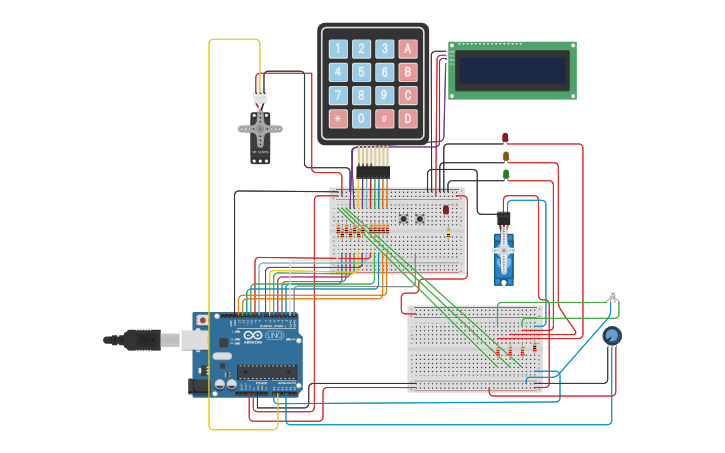 Circuit design RGB TRAFFIC LIGHTS - Tinkercad