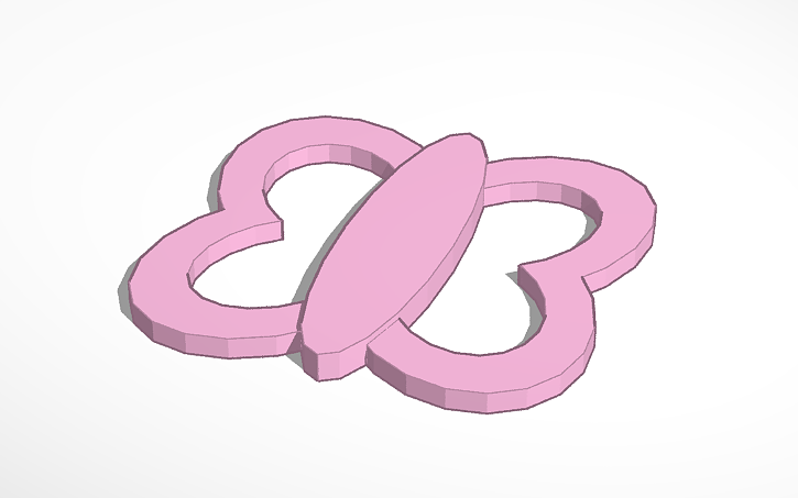 3D design Butterfly - Tinkercad