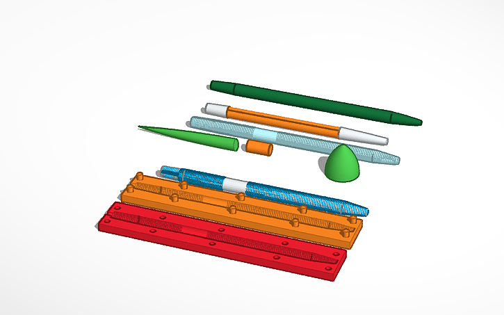 3D design Senko rubber worm mold - Tinkercad