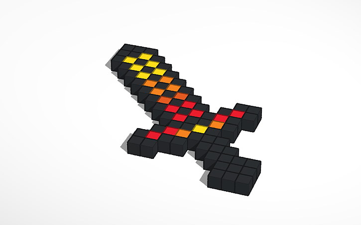 3D design Copy of minecraft fire sword mod | Tinkercad