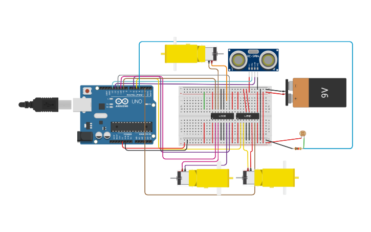 Circuit design Mouse BOT - Tinkercad