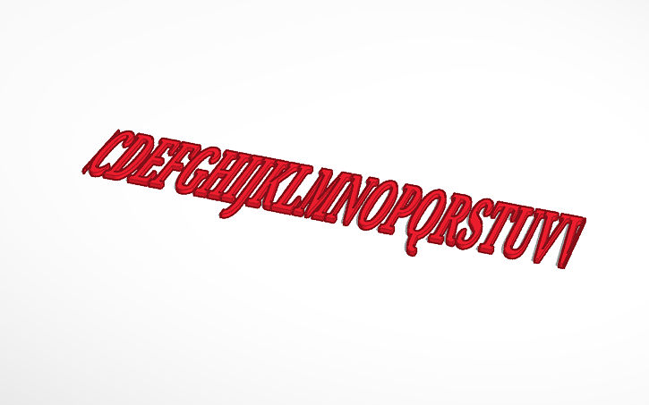 3D design alphabet - Tinkercad