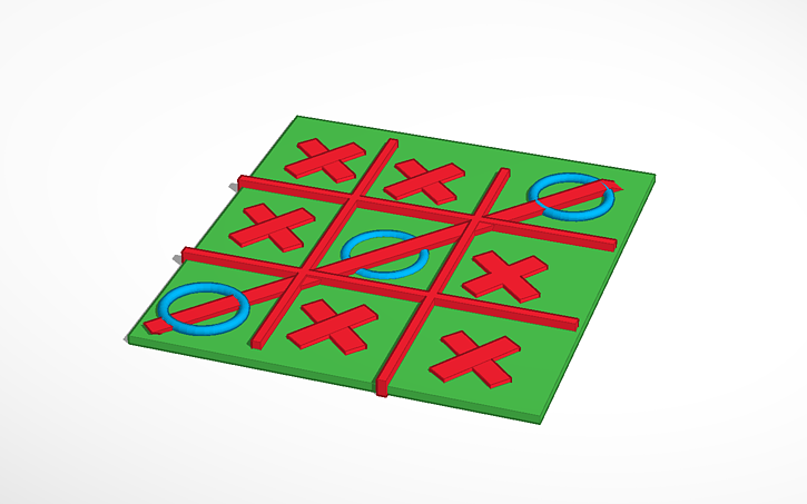 3D design TIC TAC TOE THREE IN A ROW | Tinkercad
