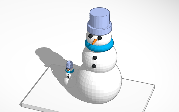 3D design Snowman - Tinkercad