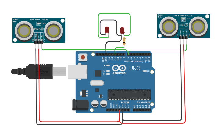 Circuit design Individual_warning_lights | Tinkercad