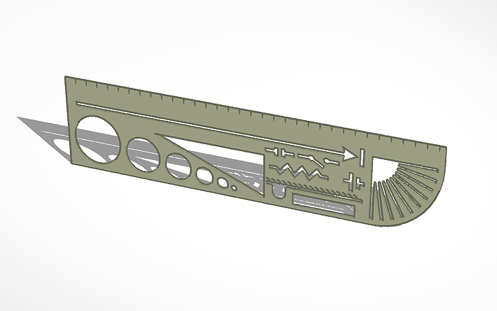 3D design Ruler - Tinkercad