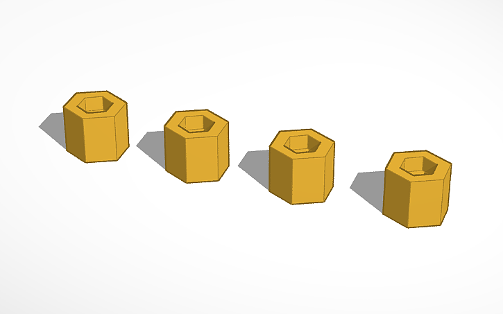 3D design 3mm nut holder - Tinkercad