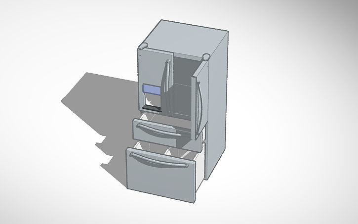 3D design Refrigerator - Tinkercad