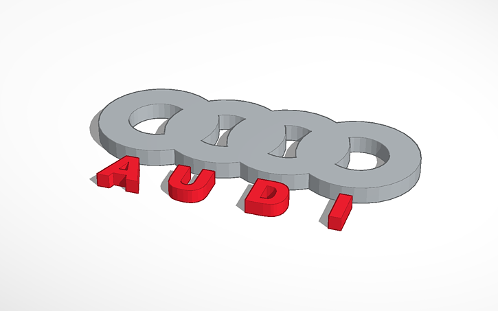 3D design Audi Logo | Tinkercad