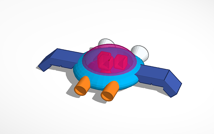 3D design spaceship🚀👽👽🌍🌎🌏 | Tinkercad