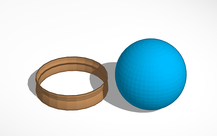 3D design small bouncy ball with stand(breakable) - Tinkercad