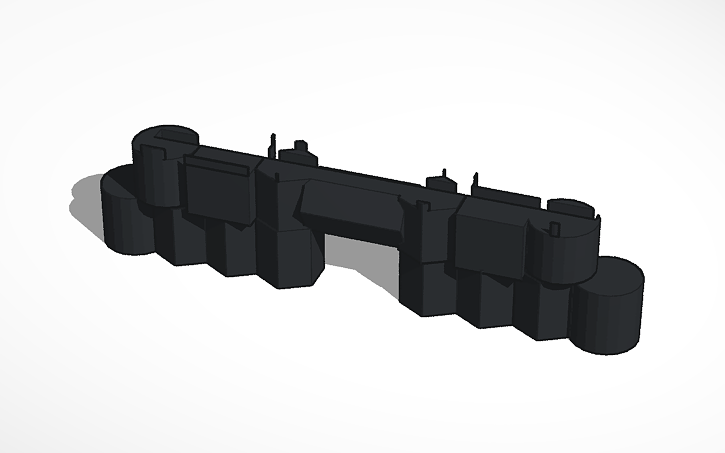 3D design castle wall - Tinkercad