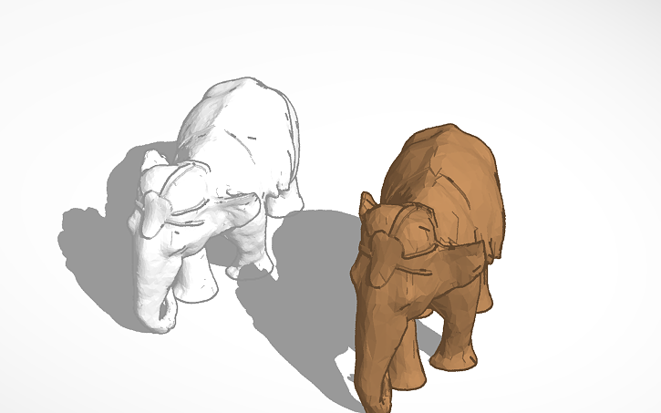 3D design Elephant - Tinkercad