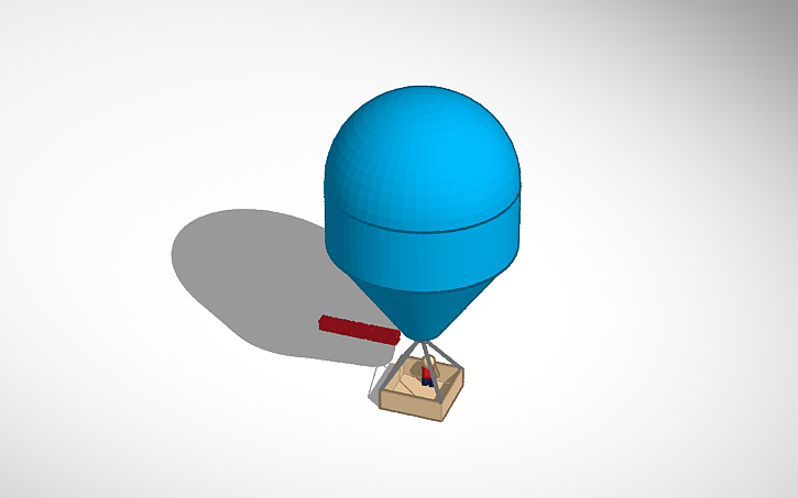 3D design Hot air balloon - Tinkercad