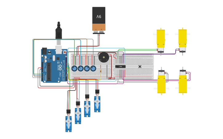 Circuit design Simulação A3 - Tinkercad